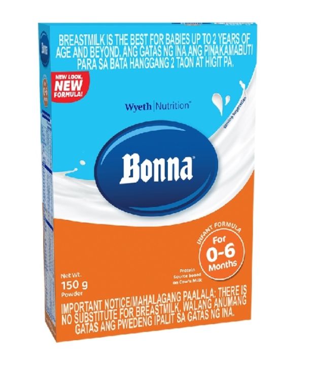 2 x BONNA Stage 1 Infant Formula For 0 to 6 Months 150g - Pack 2 ...