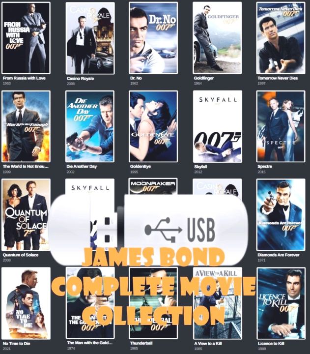 James Bond Complete Movie Collection 64GB Flash Drive | Lazada PH