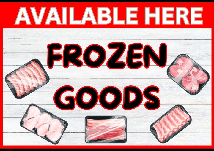 Frozen Goods Available Signage A4 Size Laminated | Lazada PH