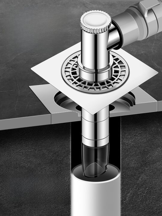 Bathroom Drain Pipe Core Layer Split Two-In-One Drainage Pipe Three-Way ...