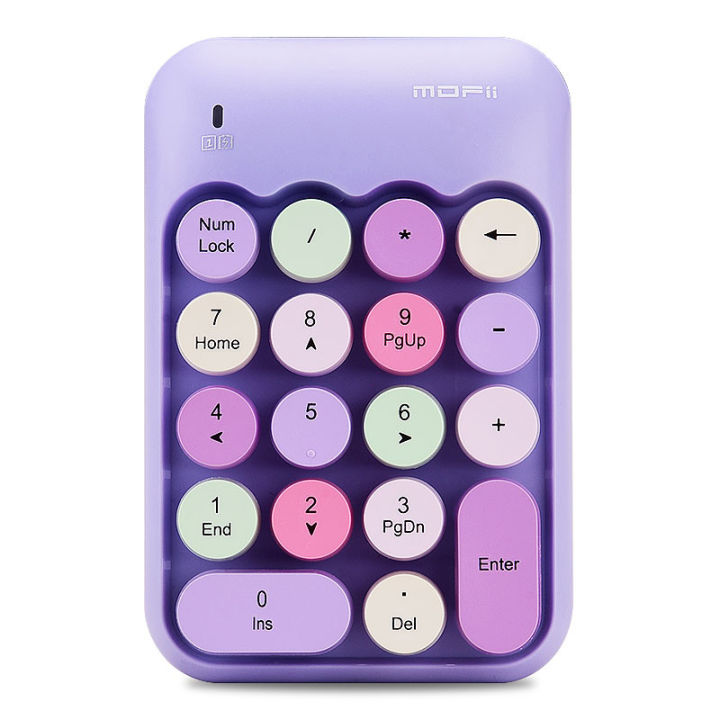 MOFII Wireless Numeric Keypad,Colorful Retro Mini Portable Numeric ...