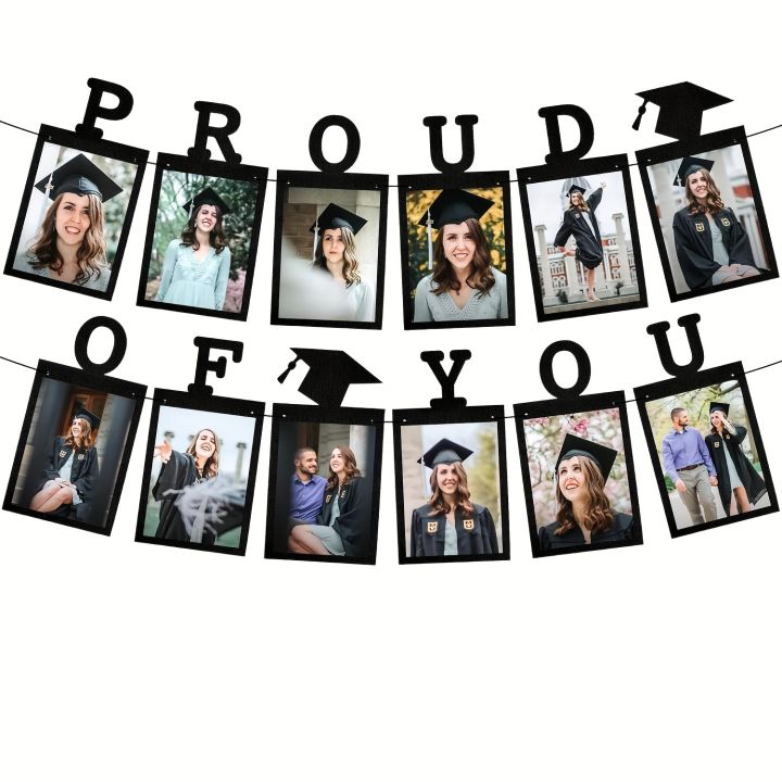 Graduation Photo Banner No DIY, Graduation Picture Banner Personalized ...