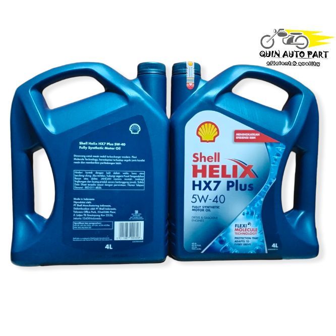 oli shell helix hx7 plus 5w40 4.liter | Lazada Indonesia