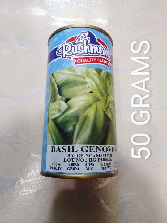 BASIL GENOVESE SWEET BASIL (50GRAMS)BY RUSHMORE SEEDS | Lazada PH