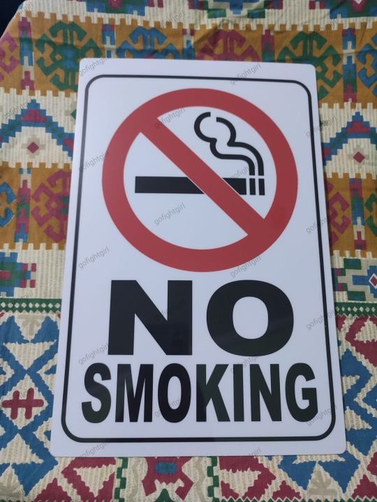 No Smoking PVC Signage A4 Size | Lazada PH