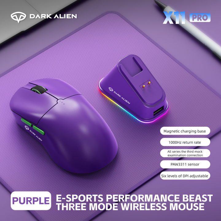 DARK ALIEN X11 Pro Wireless Mouse,Bluetooth/2.4G/wired Tri-Mode Mouse ...