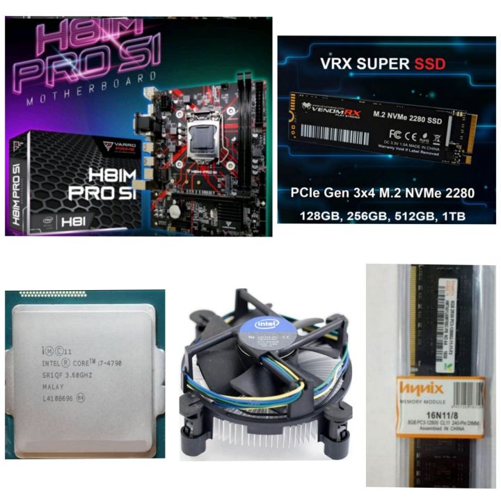 Paket Rakitan Processor Intel Core i7 LGA 1150 Gen 4 RAM DDR3 8GB SSD ...