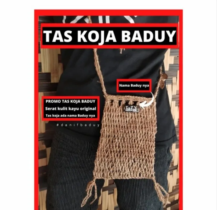TAS ETNIK KOJA KECIL ASLI KULIT KAYU KHAS SUKU BADUY | Lazada Indonesia