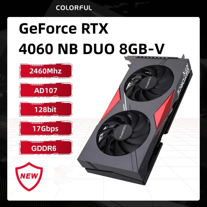 Colorful GeForce RTX 4060 NB DUO 8GB GDDR6 128Bit One-key Overclock ...
