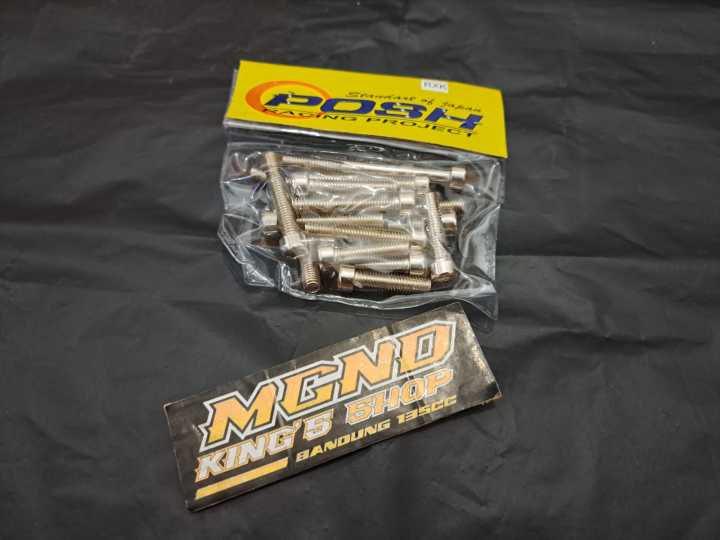 BAUT BLOK MESIN RX KING KIRI KANAN STAINLESS CHROME | Lazada Indonesia