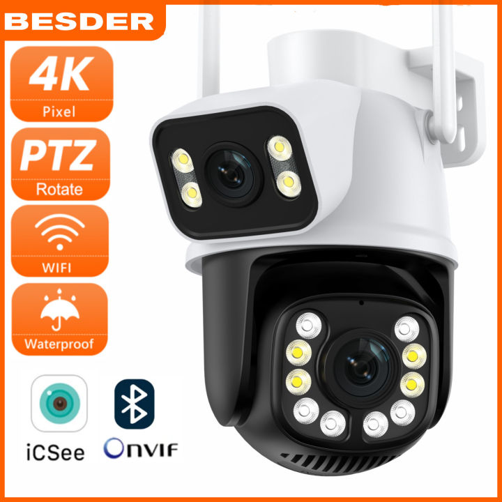 BESDER 4K 8MP WIFI IP Camera Outdoor Wireless Security Camera Dual Lens ...