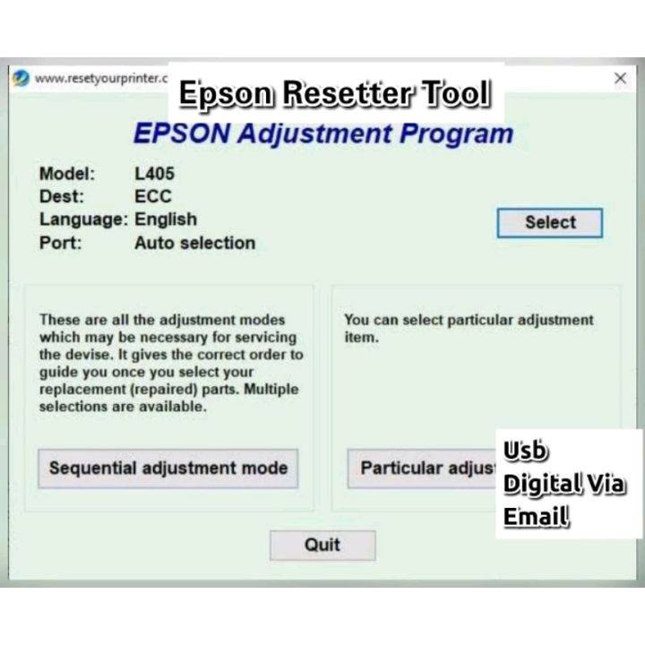Epson Resetter L405 Easy Fix Tool | Lazada PH