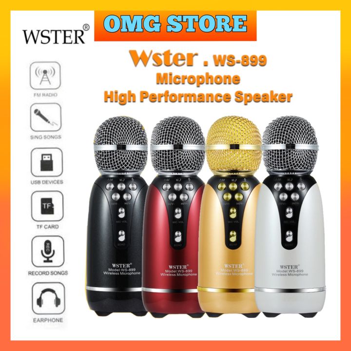 WSTER WS899 Karaoke Microphone Duet Mode Dual Wireless Support Voice ...
