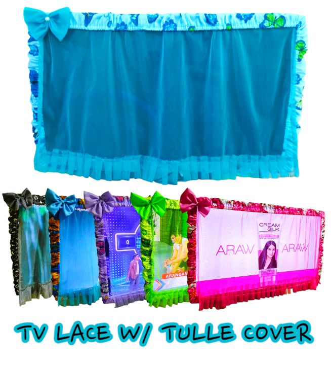 TV LACE with TULLE ( net ) COVER WITH RIBBON | Lazada PH