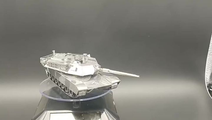 โมเดล MMZ ปริศนาโลหะ 3D ZAZ-99A Leopard 2 A7 MerKava 4 M1A2 Abrams Tank DIY โมเดลปริศนาตัดด้วย ...