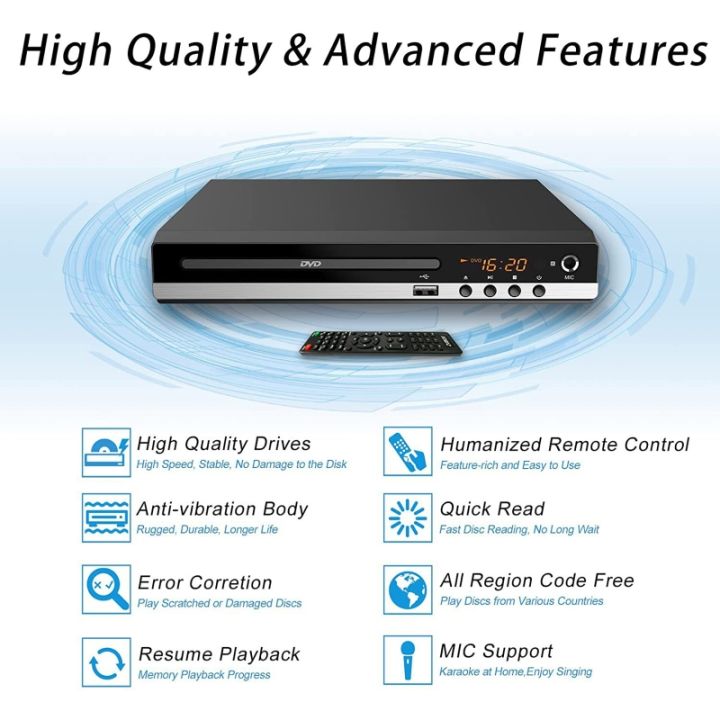 DVD Player High-defination 1080P Home DVD Player Box For TV DVD229 HD ...