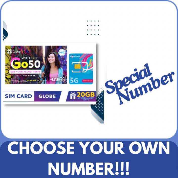 Globe SIM with Special Number - EASY TO REMEMBER | Lazada PH