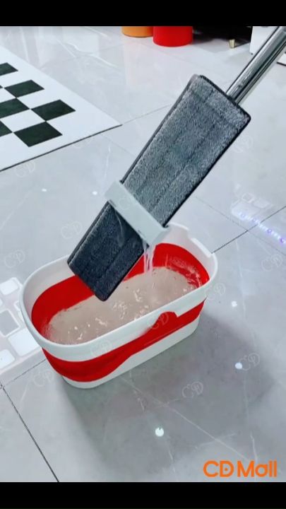 CD Flat Mop with Squeezer for Floor Cleaning Microfiber Squeeze Mop Lazy Map Original | Lazada PH