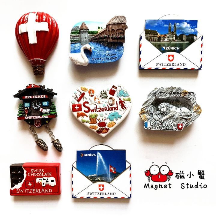Switzerland Refridgerator Magnets Lucerne Magnetic Paste Gift Zurich ...