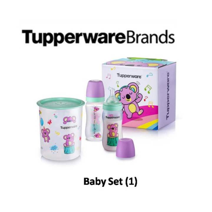 Tupperware Bundle Of Joy Baby canister 2L baby bottle teats full moon ...
