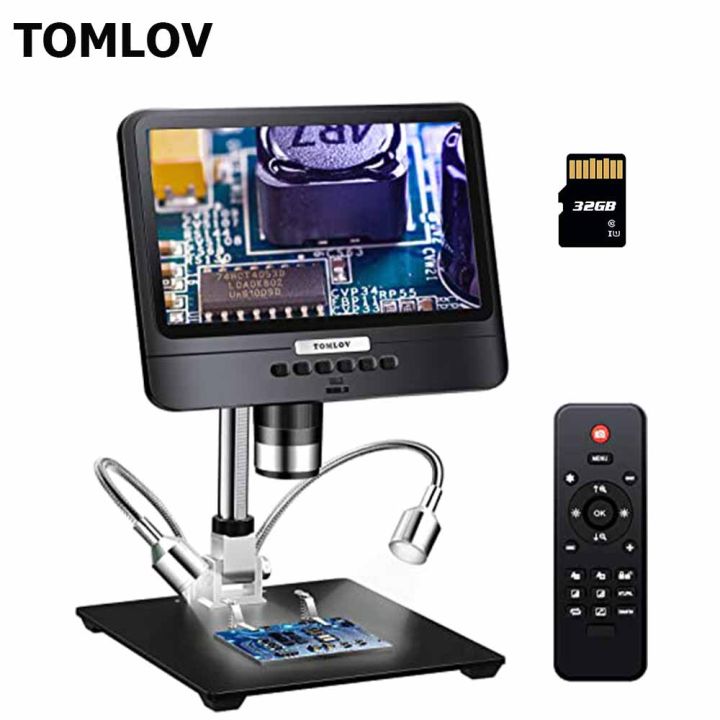 TOMLOV DM10 8.5'' Digital Microscope 50X-1300X Magnification, 1080P FHD ...