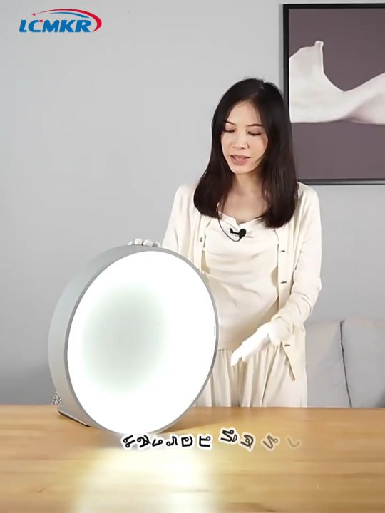 LCMKR โคมไฟติดเพดานทรงกลม โคมไฟเพดาน 24W36W48W60W ปรับแสงด้วยรีโมท โคมไฟด้านบน มีรีโมทควบคุม ...