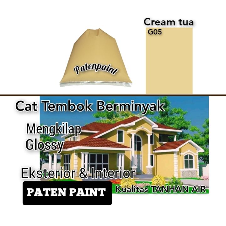 CAT TEMBOK 1 KG / CAT TEMBOK CREAM TUA / CAT TEMBOK ANTI AIR / CAT ...