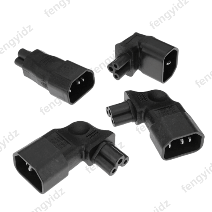 fengyidz IEC320 C5 Power Converter, IEC C14 Male Plug to C5 Up/Left ...