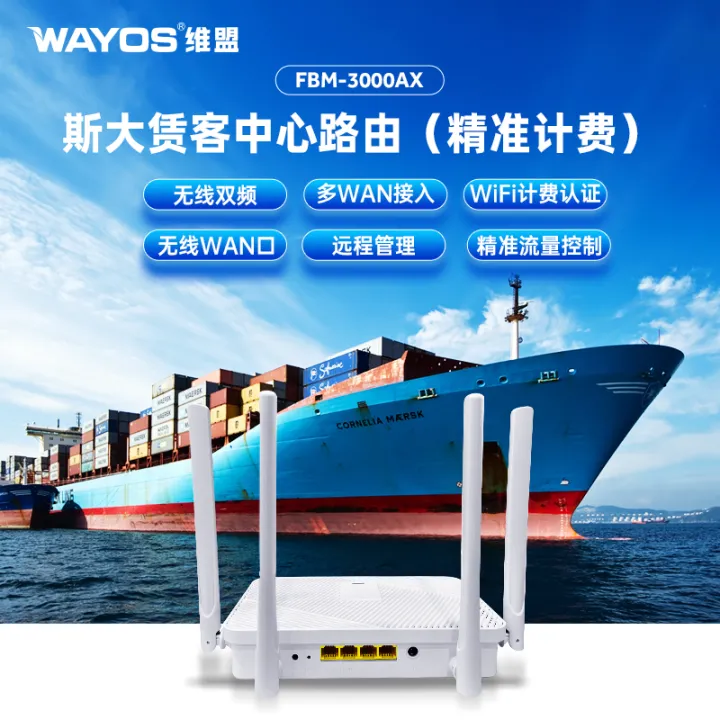 Fenxun Weisheng 5G Dual-Band WiFi6 Router Navigation Gateway Marine Flow Control Local Billing ...