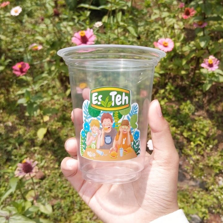 stiker label es teh kartun | Lazada Indonesia