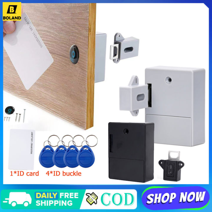 Boland Invisible Cabinet Lock RFID Sensor Smart Drawer Security Keyless ...