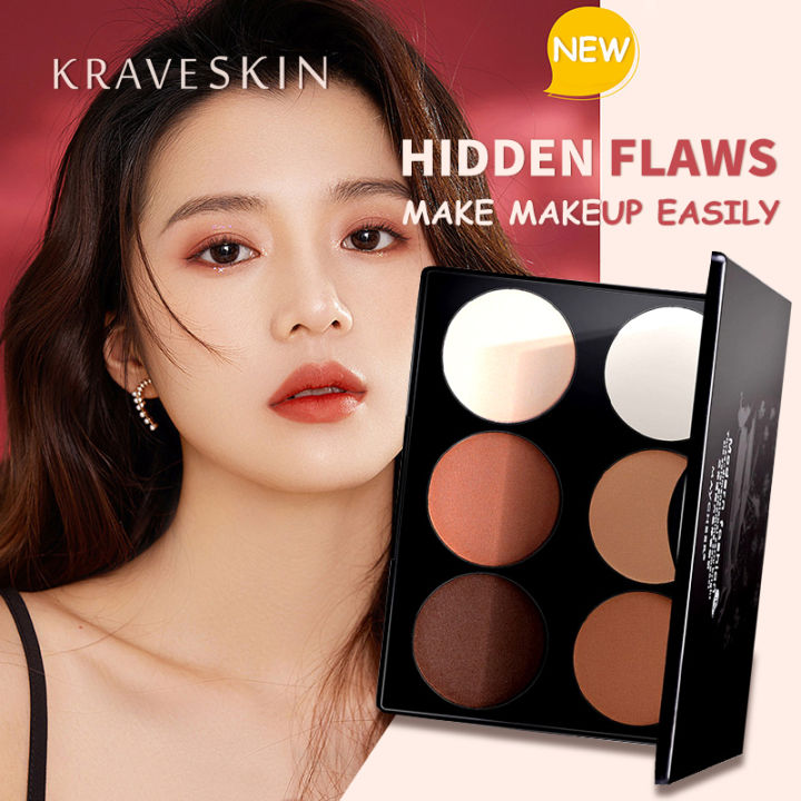 Contour Powder 6 Colors Grooming Powder Contour Bronzer Blusher Shading ...