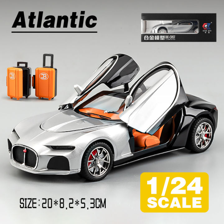 LEO 1:24 Bugatti Atlantic Supercar Metal Diecast Alloy Toy Car Model ...