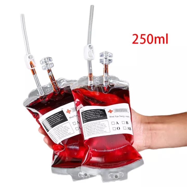 Halloween Blood Bag 250ml PVC Food Grade Drink Bag For Haloween Party ...