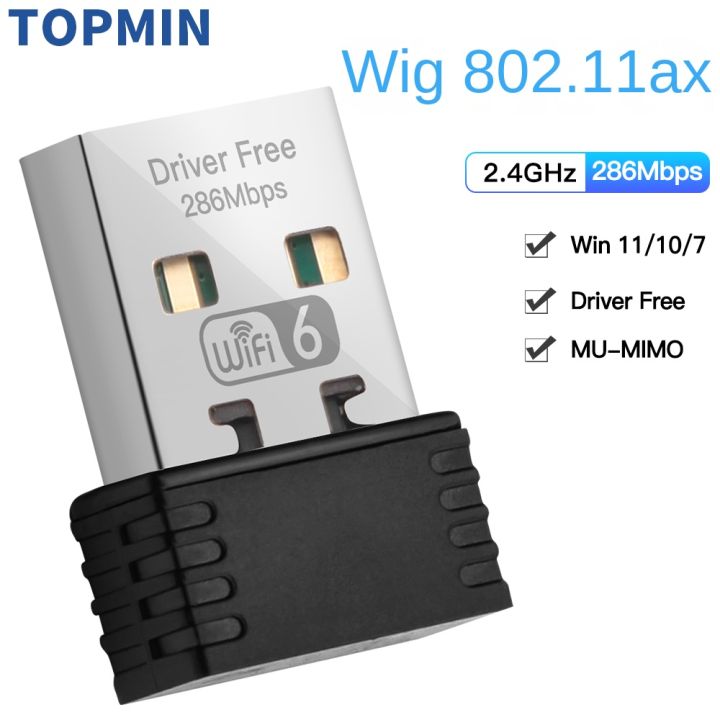 Mini USB WIFI 6 Dongle Network Card 802.11ax USB 2.4GHz Wi-Fi Lan ...