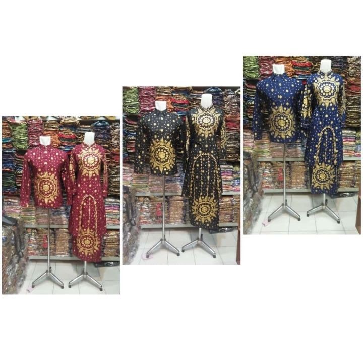 SET COUPLE JUMPUTAN PALEMBANG MOTIF MATAHARI KURUNG U BATIK JUPRI ...