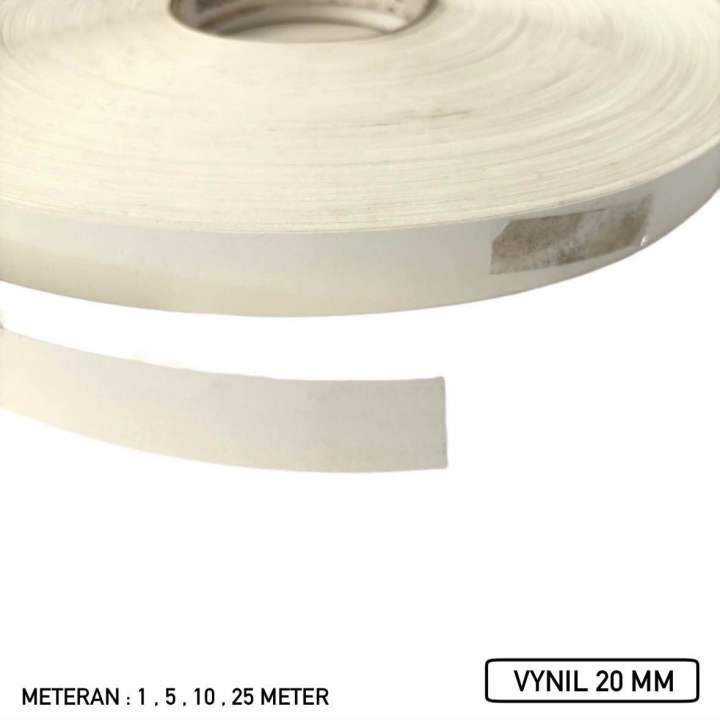 Vinyl Putih Dop | Vinil Dof Edging Putih Plimir PVC Roll 20 mm | Lazada ...
