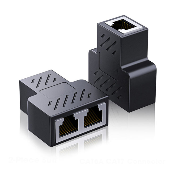 ZoeRax 2PCS RJ45 Splitter 1 to 2 Ethernet Adapter Internet Network ...
