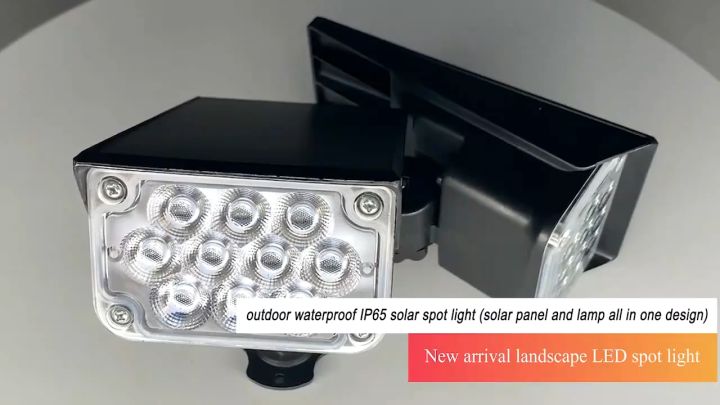 LED Solar Garden Spot Light IP67 Waterproof Outdoor Auto ON/OFF Outdoor ...