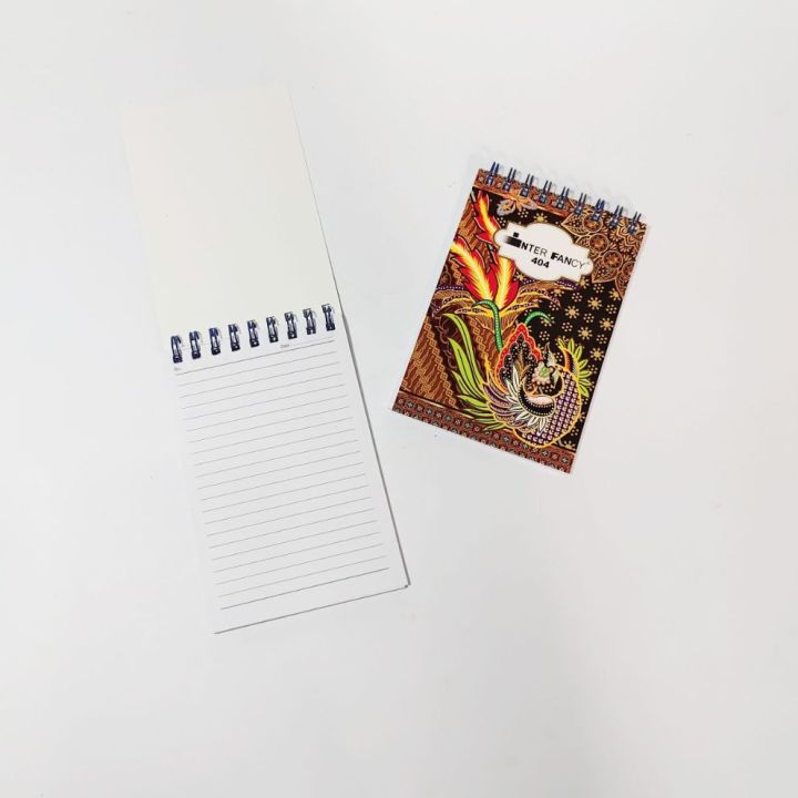 Buku Notes Spiral Motif Batik / Buku Catatan Kecil Motif Batik ...