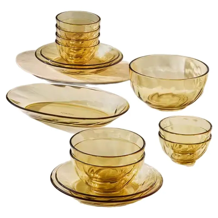 Visions | Food-Grade Glass Dinnerware Set with Amber Color | Lazada PH