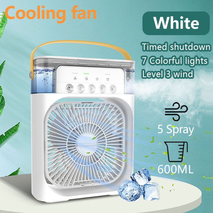 7Color Portable Air Conditioner Air Cooler Fan USB Mist Table Fan ...