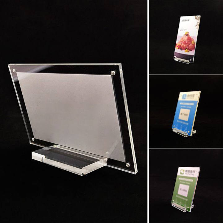 【NICEHOME】 Acrylic Clear Price Tag Clip Sign Card Holder Table Desk Top ...