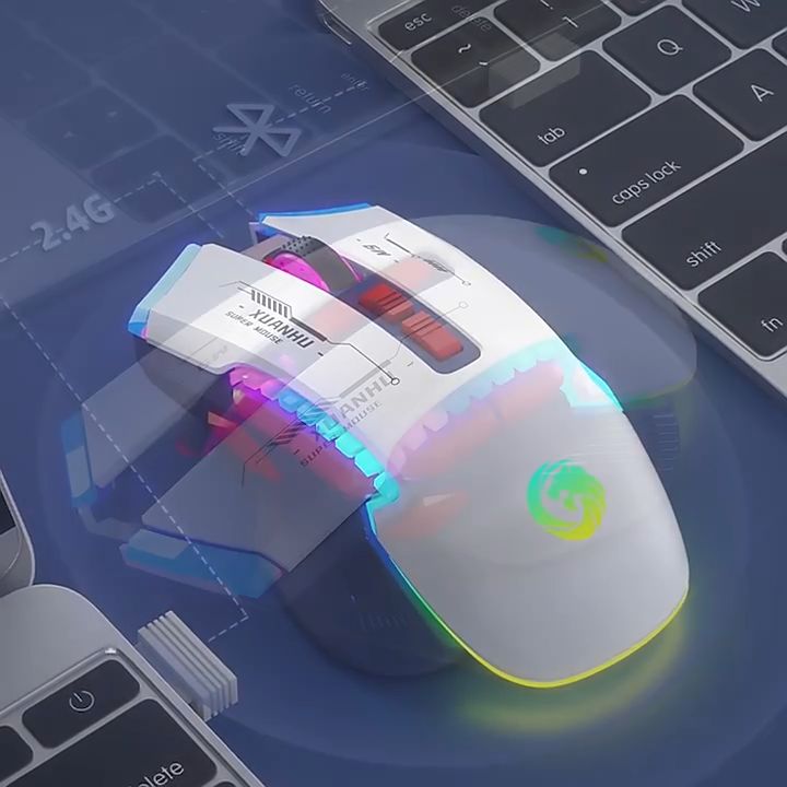 Rechargeable Bluetooth Wireless Mouse Mecha Design Photoelectric E ...