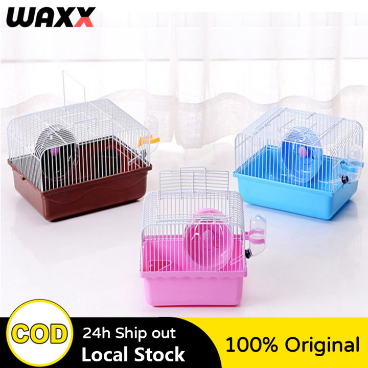Hamster Cage Portable Hamster Carrier With Running Wheel Water Bottle ...