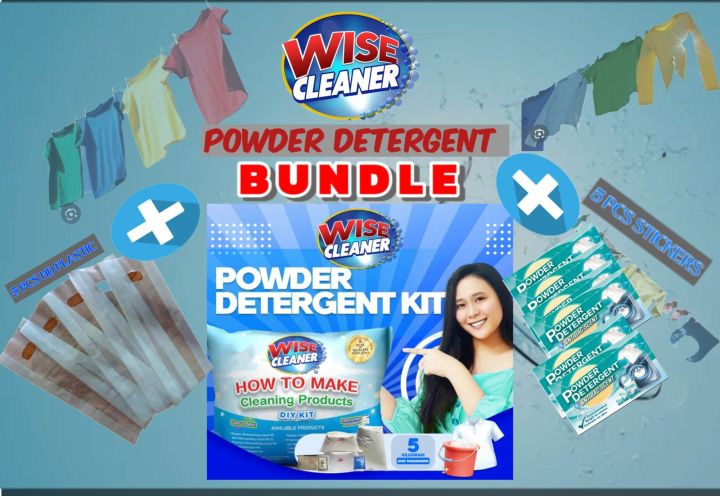 NEGOSYO BUNDLE FOR DIY PREMIUM POWDER DETERGENT KIT WISE CLEANER ...