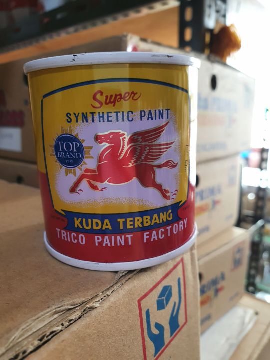 CAT KAYU & BESI KUDA TERBANG WARNA ( HITAM / BLACK ) ISI 0.1 LITER cat ...