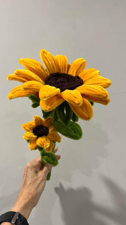 Hand made sun flower pipe cleaner craft big sunflower for gift ...