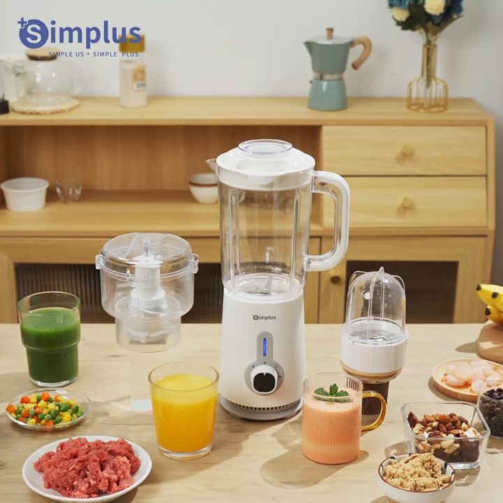 Simplus Blender 5-In-1 Multi-Functional Food Processor 1.25L Blender ...