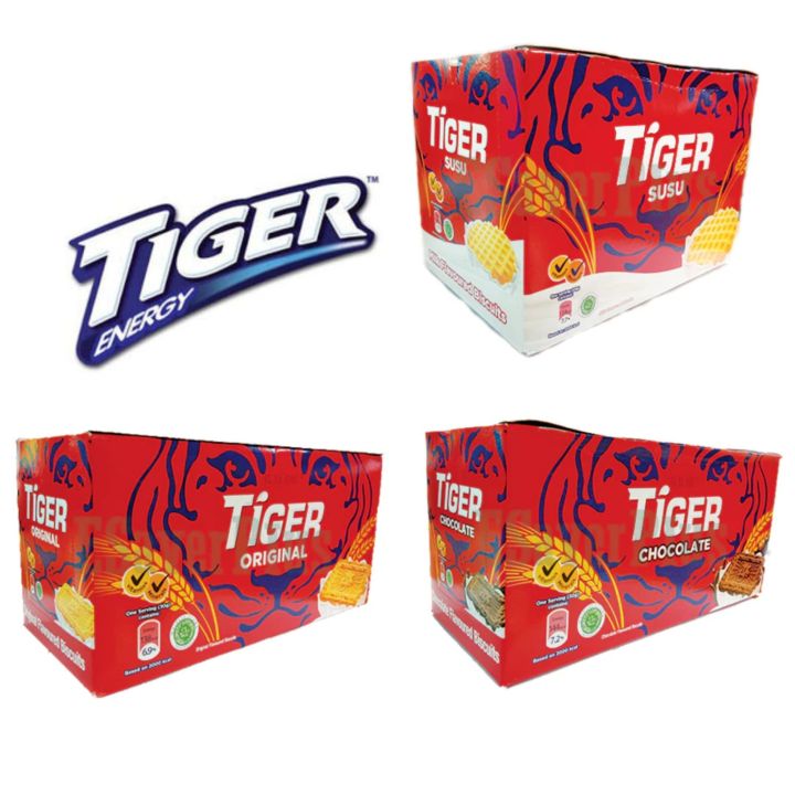 [EASY PACK] 12PCS BISCUIT TIGER [ORIGINAL / CHOCOLATE / MILK] ENERGY ...